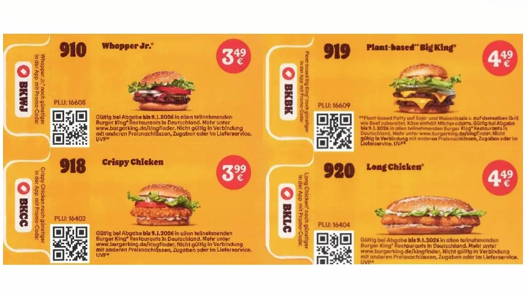 Burger King Promo Codes | ️ für 2026 gültig